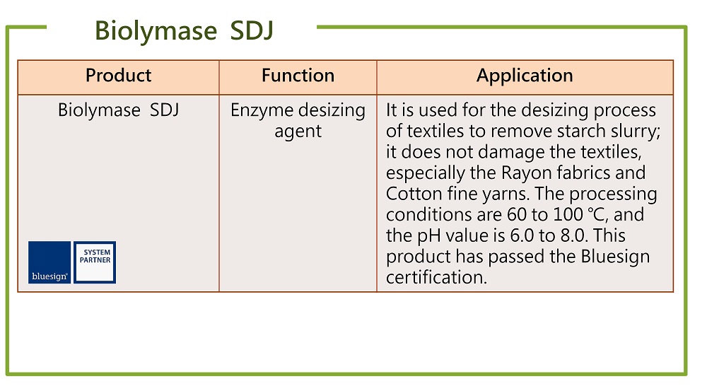 Enzyme desizing agent-SIN SHINE ENTERPRISE CO., LTD
